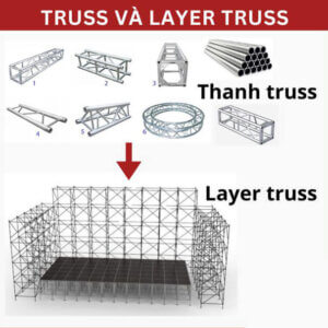 Sản xuất Khung Layer Truss Sân Khấu kích thước theo yêu cầu!